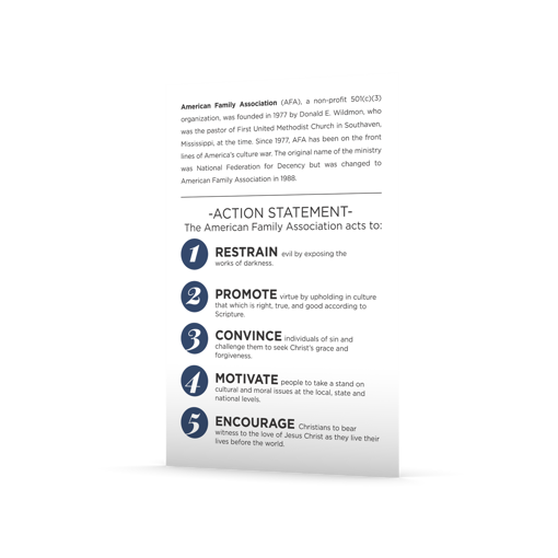 AFA Resource Center - AFA Mission Card (Bundle of 50)
