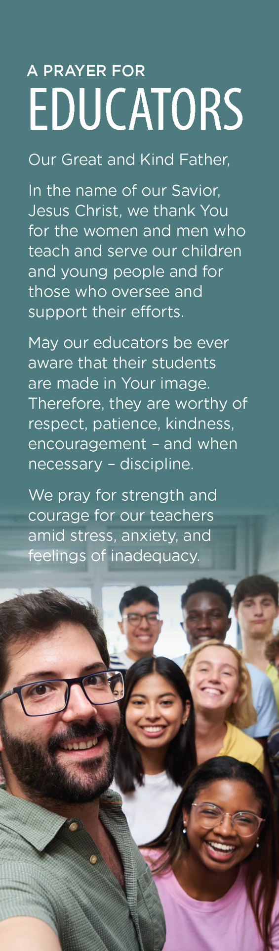 AFA Resource Center - A Prayer for Educators Bookmarks (pack of 10)